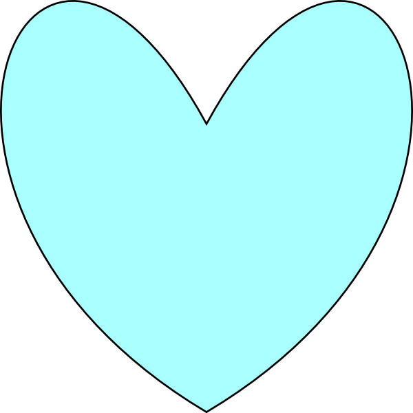 Light Blue Heart Svg Clip Arts 600 X 600 Px - Heart - Png Download ...