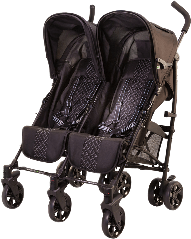 Guzzie Guss Black Twice - Double Umbrella Stroller Clipart - Large Size ...