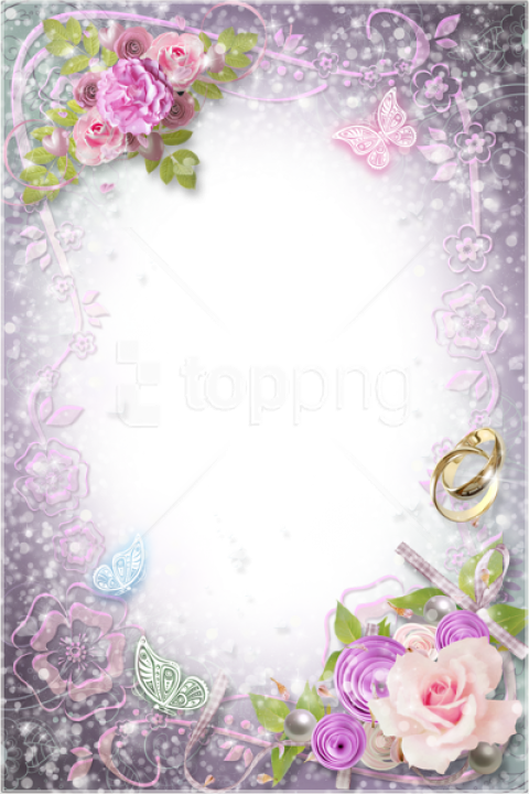 Free Png Transparent Flowers Wedding Frame Background - Background ...