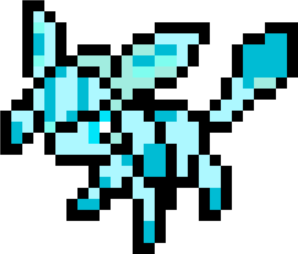 Glaceon Pixel Art Pokemon Glaceon Clipart Large Size Png Image Pikpng