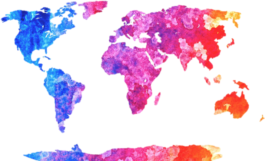 Map Clipart Watercolor - Png Download - Large Size Png Image - PikPng