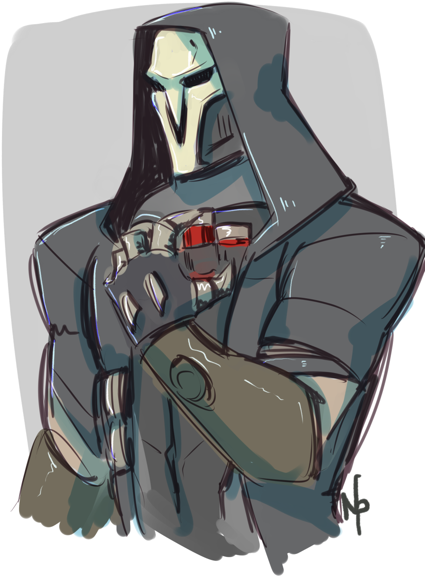Overwatch Fanart Rts - Reaper Fanart Clipart - Large Size Png Image ...