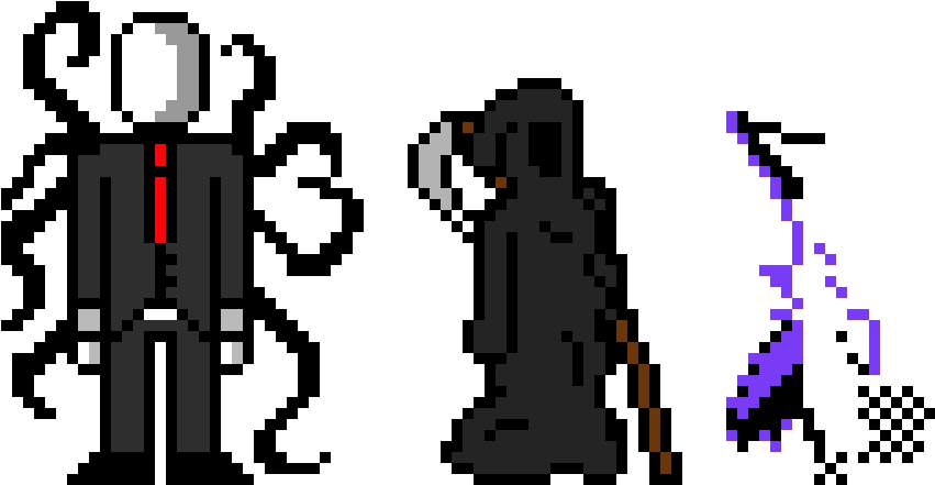 Slender Man - Minecraft Pixel Art Slender Man Clipart - Large Size Png ...