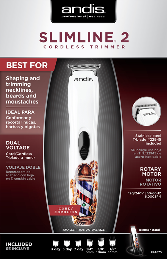 Andis Slimline Pro Li Black Clipart - Large Size Png Image - PikPng