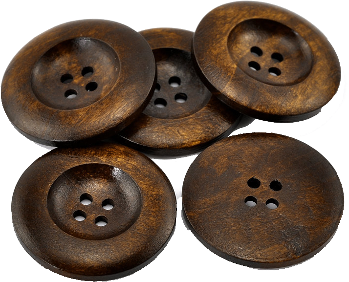 Wooden Brown Button Clipart - Large Size Png Image - PikPng