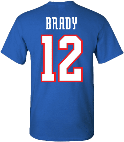 Men's New England Patriots Logo Tom Brady Jersey T-shirt - France 6 ...