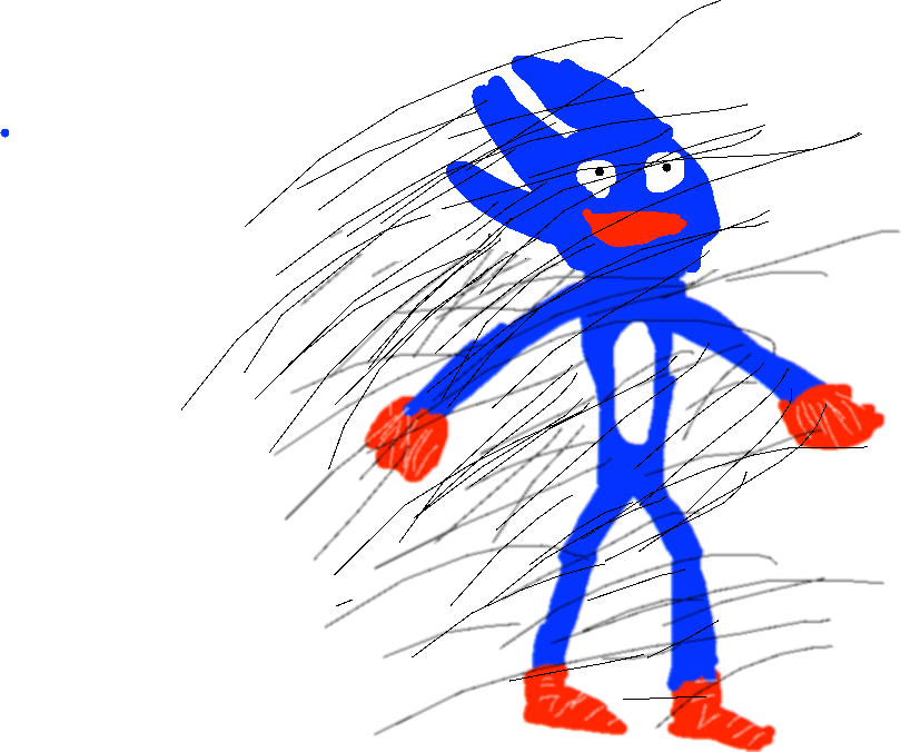 Sanic - Sanic - Illustration Clipart - Large Size Png Image - PikPng