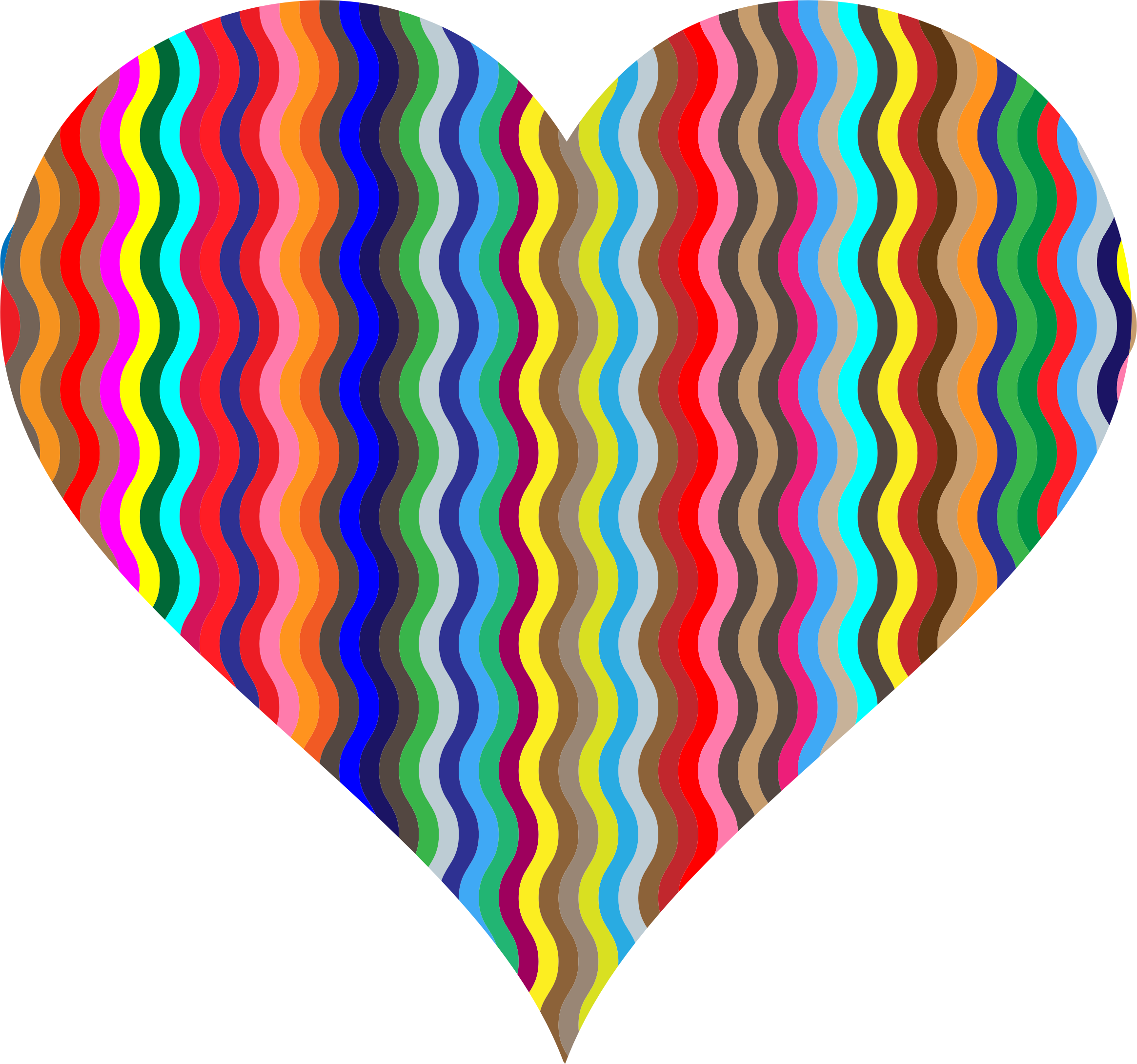 This Free Icons Png Design Of Colorful Wavy Heart 2 - Illustration ...
