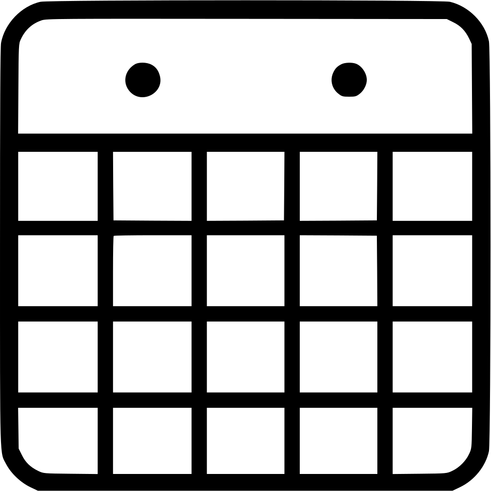 Png File Svg - Calendar Thin Icon Png Clipart - Large Size Png Image ...