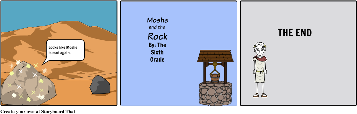 Moshe And The Rock - Cartoon Clipart - Large Size Png Image - PikPng