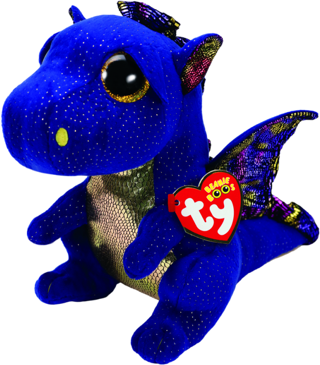 Saffire The Blue Dragon - Ty Dragon Clipart - Large Size Png Image - PikPng