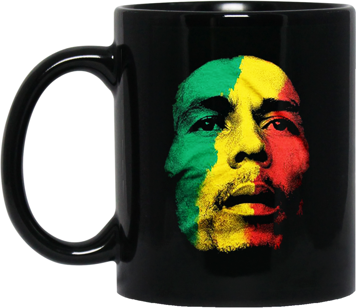 Bob Marley Face Mug - Bob Marley Clipart - Large Size Png Image - PikPng