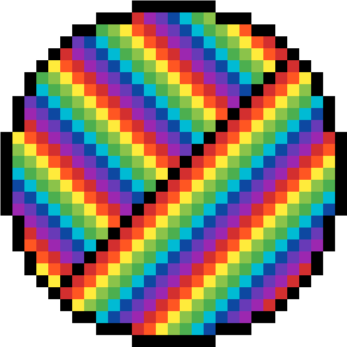 Rainbow Circle Patern - Space Pixel Gif Transparent Clipart - Large ...