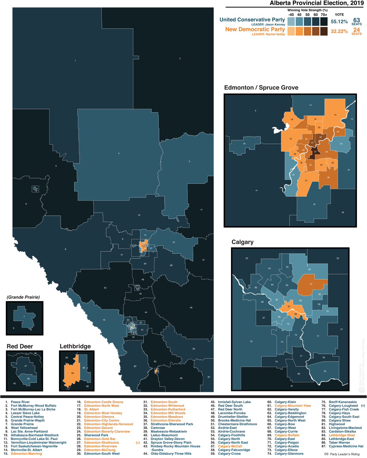 2019 Alberta General Election - Alberta Election Map 2019 Clipart ...