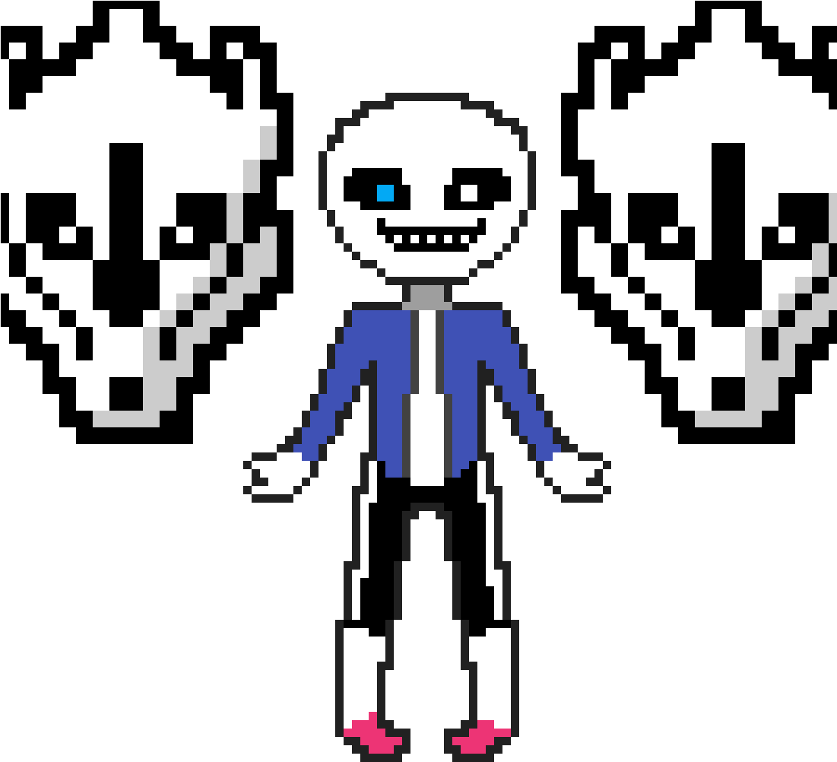 Sans - Undertale Pixel Gaster Blaster Clipart - Large Size Png Image ...
