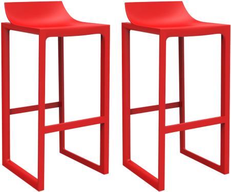 Vondom Wall Street Bar Stools Red Set - Bar Stool Clipart - Large Size ...