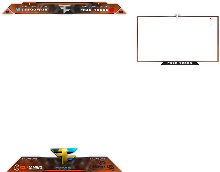Download Faze Teeqo On Twitter - Faze Stream Overlay Png Clipart Png ...