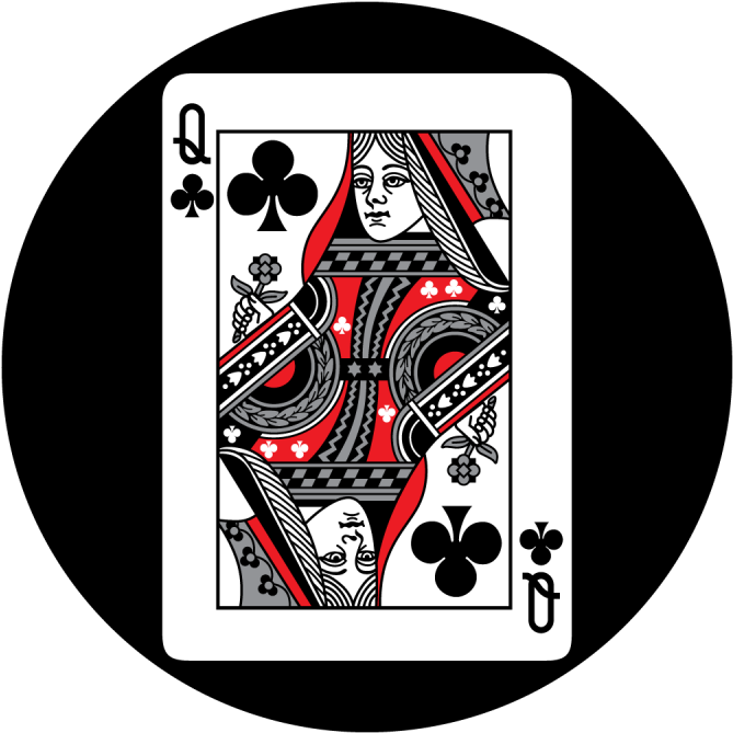Red Card - Queen Of Clubs Playing Card Clipart - Large Size Png Image ...