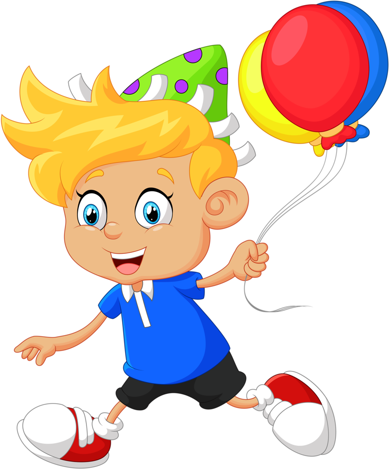 Little Boy Balloon Cartoon - Clip Art - Png Download - Large Size Png ...