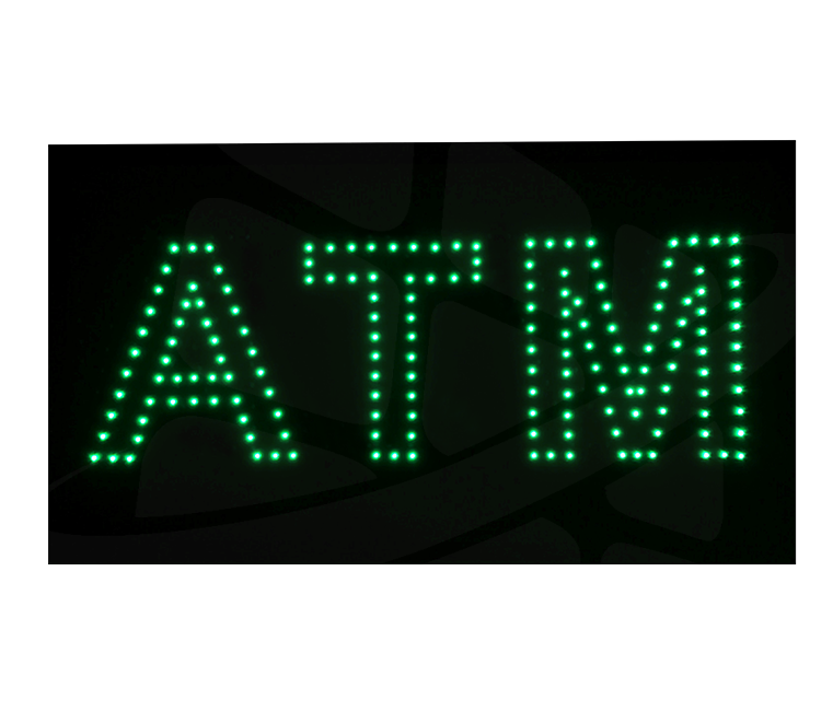Atm Led Sign - Led Display Clipart - Large Size Png Image - PikPng