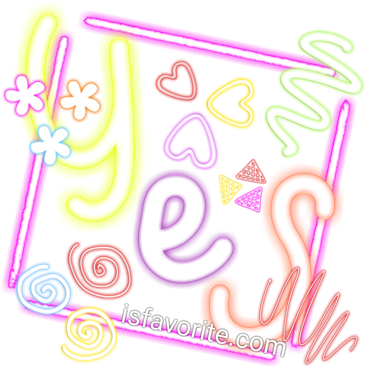 Neon Letters - Neon Sign Clipart - Large Size Png Image - PikPng