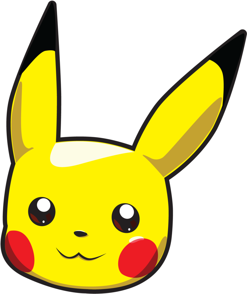 Pokemon Transparent Head - Pikachu Head Transparent Clipart - Large ...