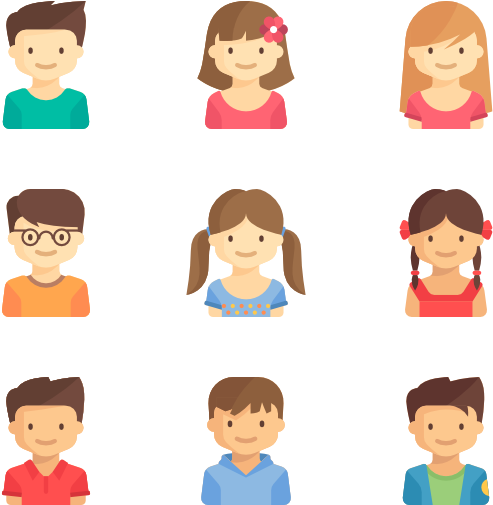 Kids Avatars - Icon Clipart - Large Size Png Image - PikPng