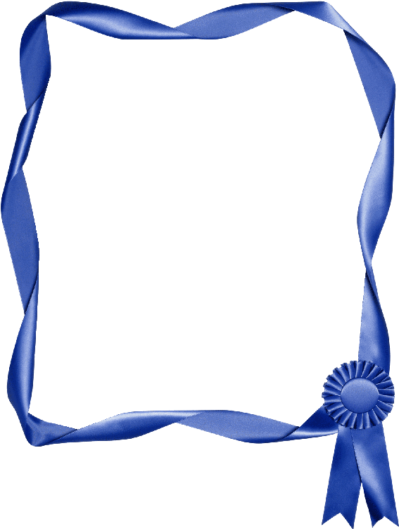 Blue Ribbon Border Clip Art - Png Download - Large Size Png Image - PikPng