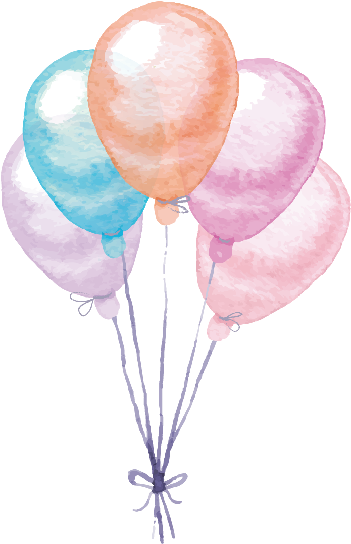 Colorful Painting Balloon Watercolor Vector Balloons - Balloon Painting ...