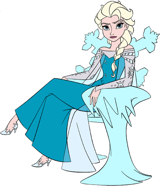 Frozen Clipart Elsa - Elsa Sitting In Chair - Png Download - Large Size ...