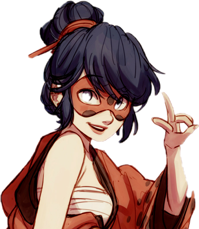 Marinette Sticker - Adrien And Marinette Fanart Clipart - Large Size ...