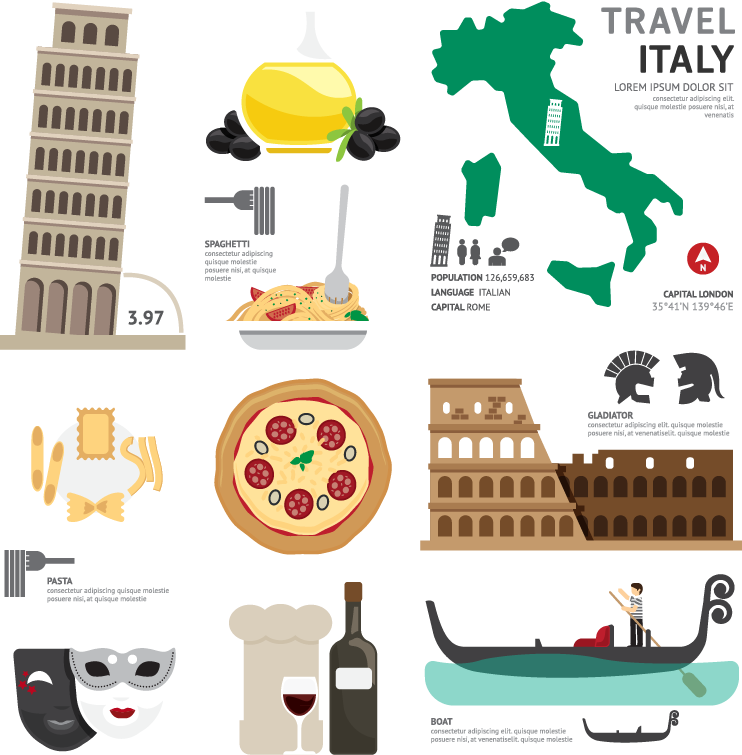 Italy Vector Clipart - Large Size Png Image - PikPng