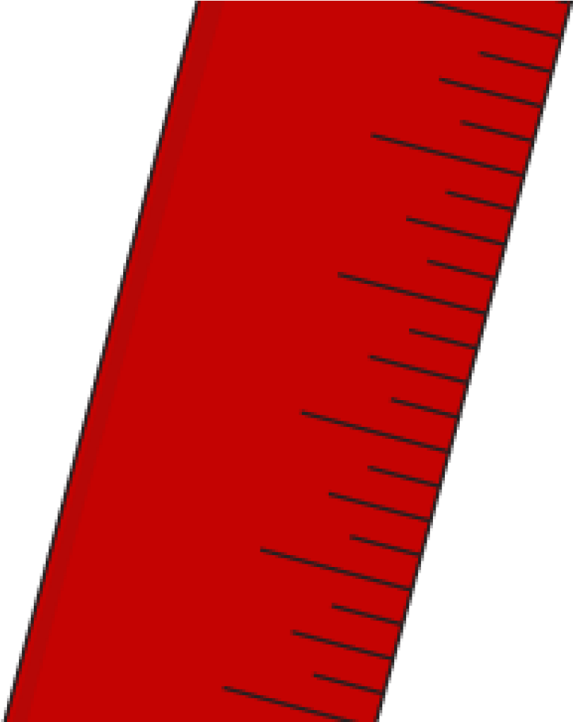 Ruler Clipart Red Cartoon Ruler Clip Art Red Cartoon - Carmine - Png ...