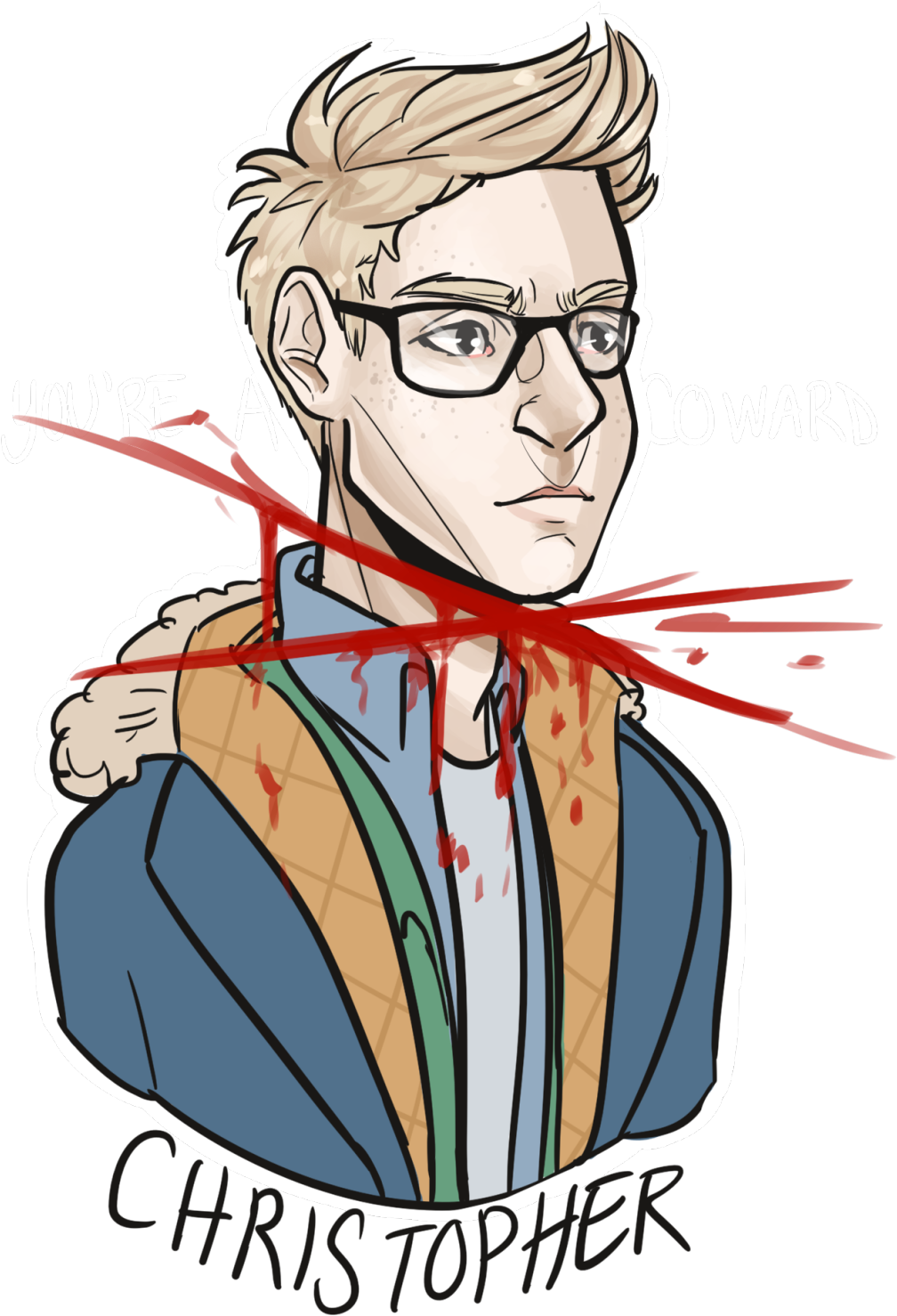 Until Dawn - Chris - Cartoon Clipart - Large Size Png Image - PikPng