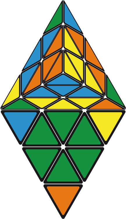 Pretty Patterns Pyraminx - Pyraminx Clipart - Large Size Png Image - PikPng