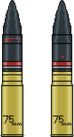 75mm Shells - Bullet Clipart - Large Size Png Image - PikPng