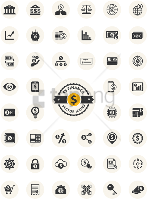 Free Png Finance Icons Vector Set - Circle Clipart - Large Size Png ...