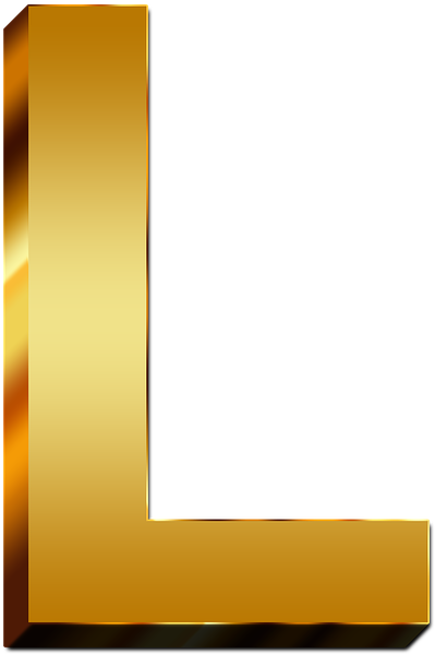 Letter L Png - Letter L Gold Png Clipart - Large Size Png Image - PikPng