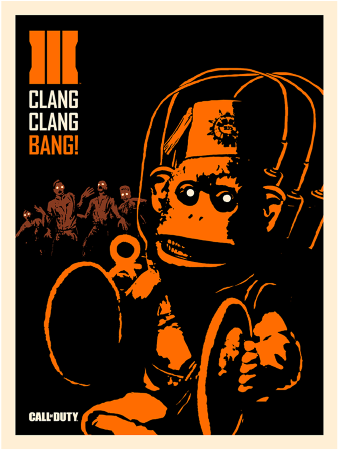 Limited Edition Monkey Bomb Art Print - Poster Clipart - Large Size Png ...