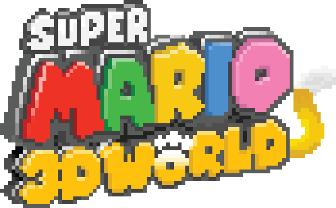 Super Mario World Logo Transparent Clipart Free Download - Mario 3d ...