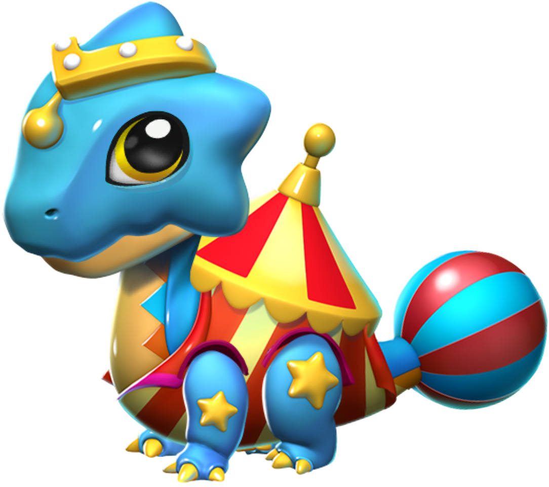 Circus Dragon Baby - Cartoon Clipart - Large Size Png Image - PikPng