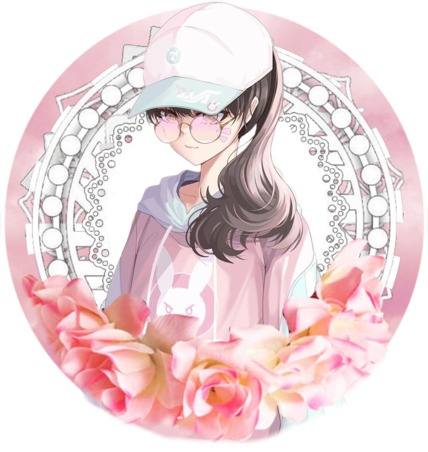 #pink #flower #icon #anime - Anime Clipart - Large Size Png Image - PikPng