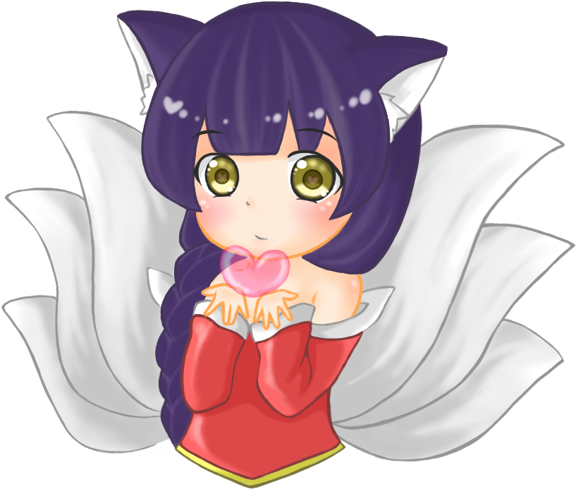 [deleted] Ahri Fan Art - Cartoon Clipart - Large Size Png Image - PikPng