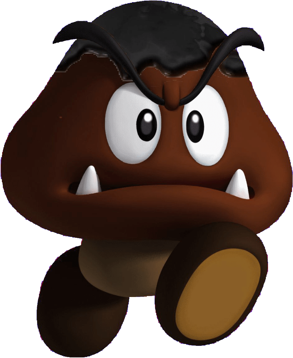 Oily Goomba Fantendo - Hongo Malo De Mario Clipart - Large Size Png ...