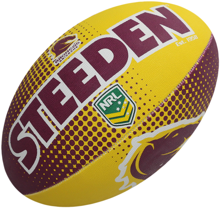 Brisbane Broncos Football Mini - Nrl Broncos Ball Clipart - Large Size ...