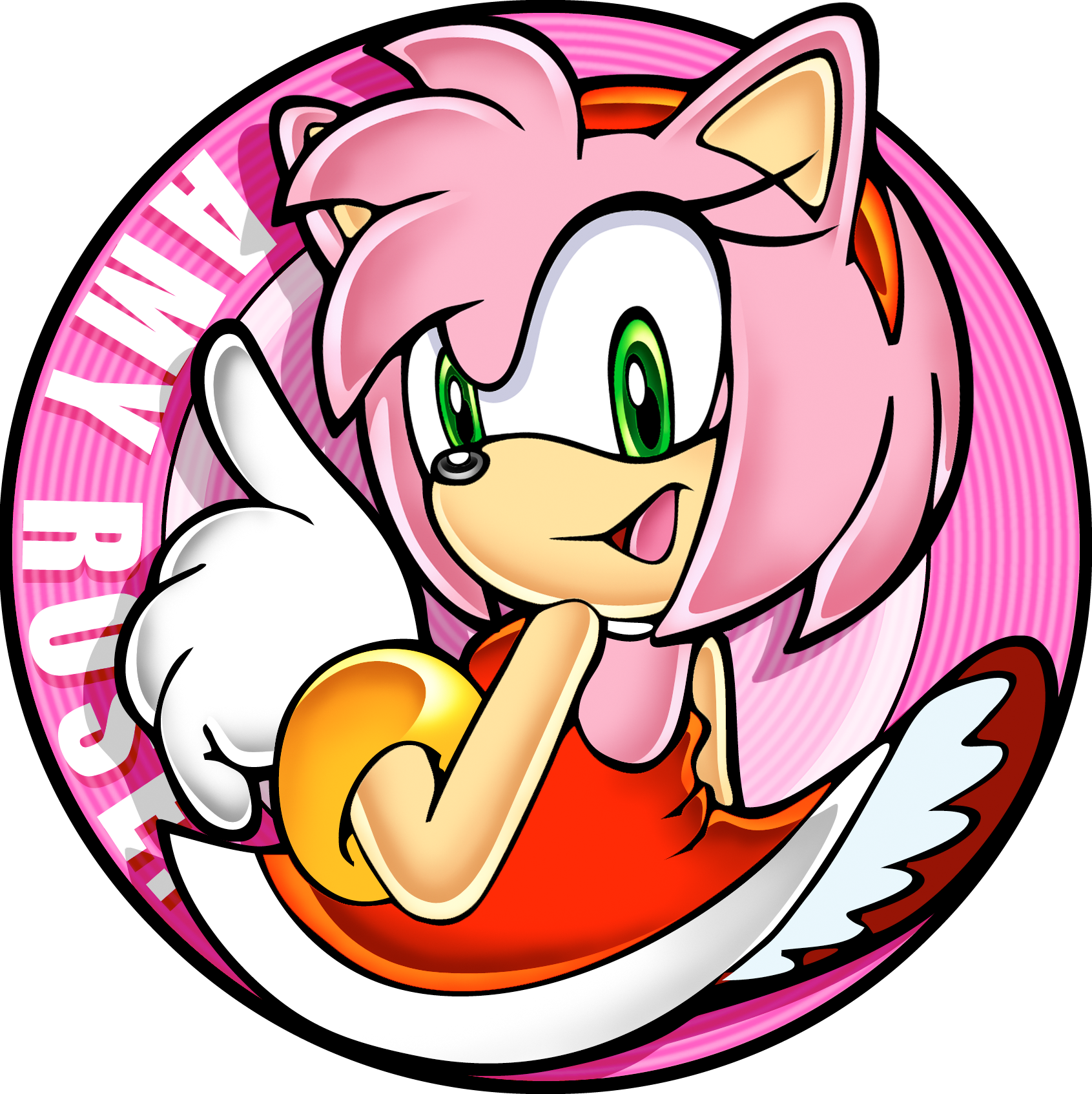 Sonic Adventure Badge - Amy Rose Sonic Adventure Art Clipart - Large ...