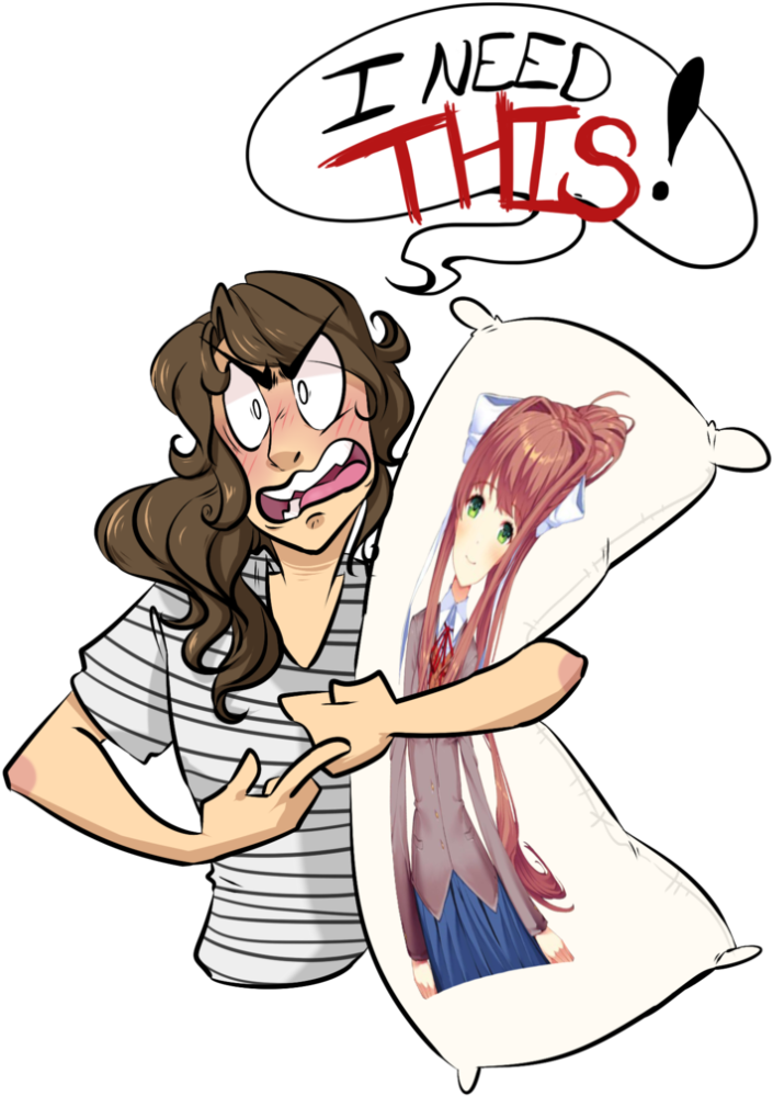 Waifu Pillow Png Clipart Body - Ddlc Monika Body Pillow Transparent Png ...