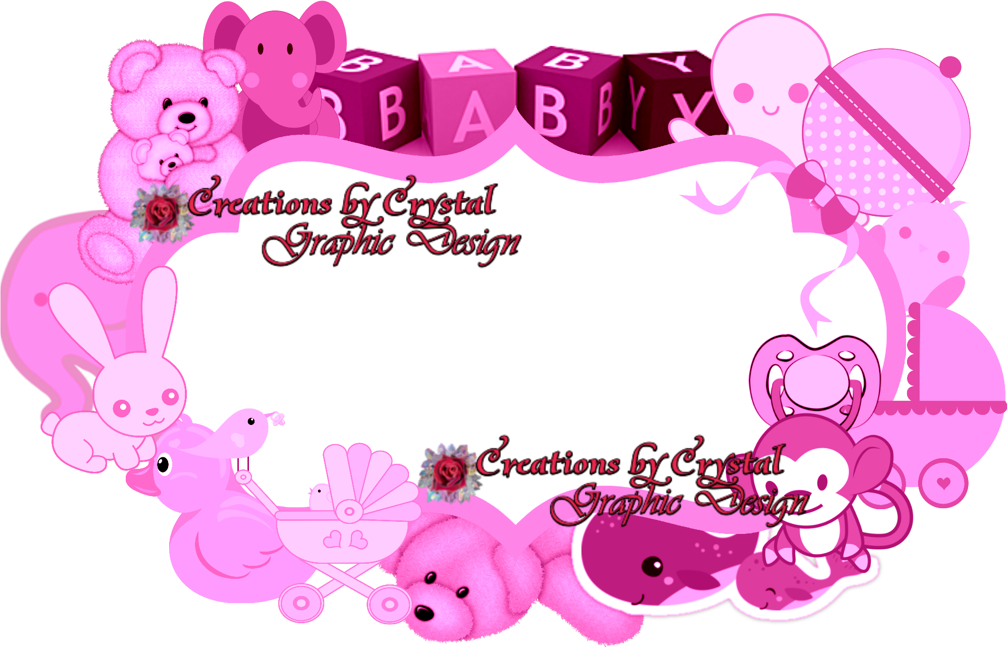 Baby Girl Clip Art Borders Blue New Born Baby Frame Border Sticker