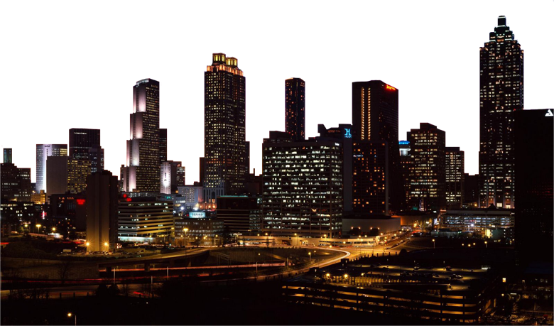 Atlanta Skyline - Transparent Atlanta Skyline Png Clipart - Large Size ...