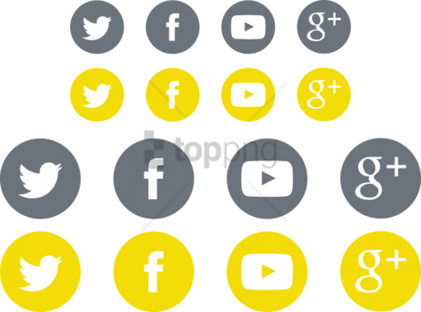 Free Png Social Media Icon Sets For Your - Social Media Follow Png ...